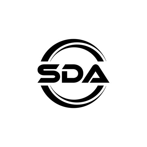Sda Letter Logo Design In Illustration Vector Logo Calligraphy