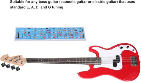 Bass Guitar Fretboard Note Chart 4 String Bass Indonesia Ubuy