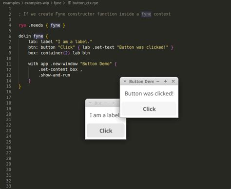 Fyne Gui Second Example Rryelang