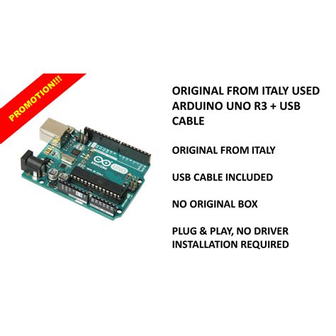 Original Rarely Used From Italy Used Arduino Uno R3 Usb Cable