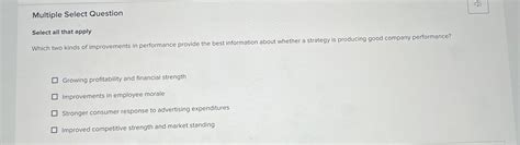 Solved Multiple Select Questionselect All That Applywhich