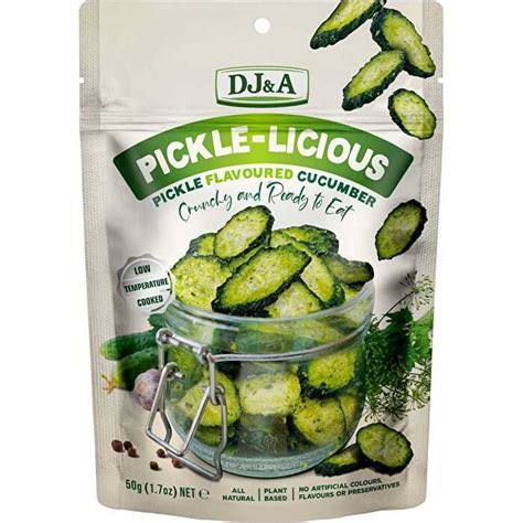 Djanda Pickle Licious Pickle Flavoured Cucumber 9x50g Fresh Beauty Co