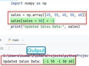 Replace Values In NumPy Array By Index In Python