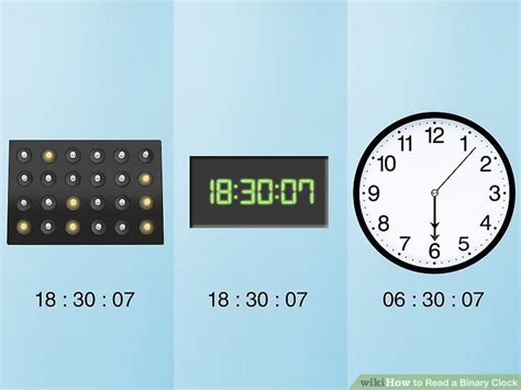 3 ways to read a binary clock wikihow