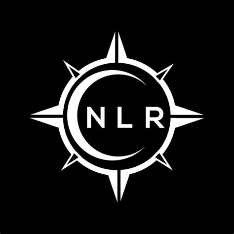 Nlr Abstract Monogram Shield Logo Design On Black Background Nlr