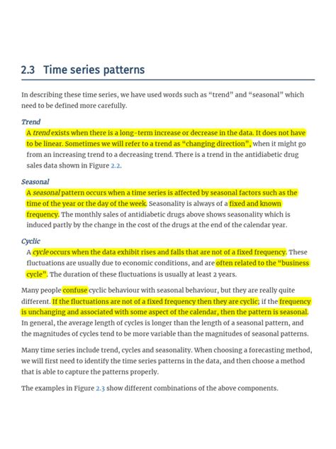 Time Series Patterns Pdf Seasonality Time Series