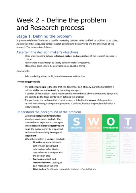 Week 2 Define The Problem And Research Process Week 2 Define The