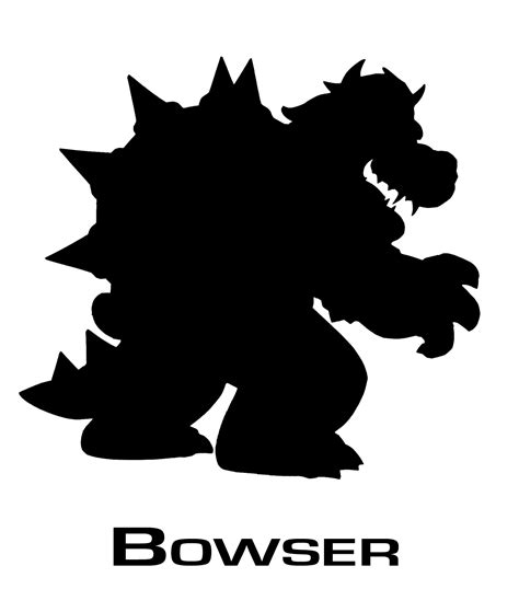 White Bowser Silhouette Iconic Design And Creative Inspiration