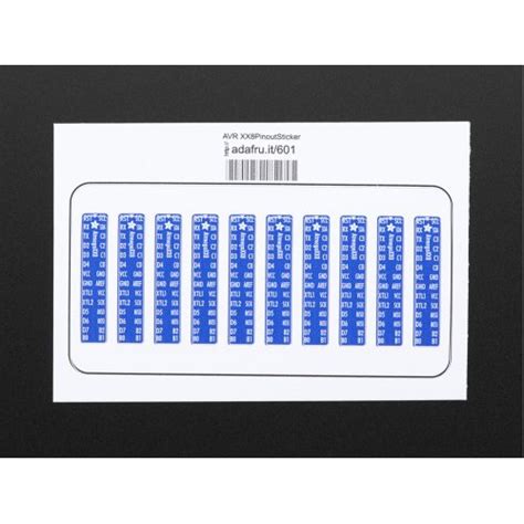 Buy Adafruit 601 Avr Atmegaxx8 Pinout Sticker Online In India Fab To Lab