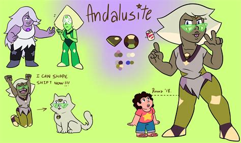 Andalusite Peridot And Amethyst Fan Fusion R Stevenuniverse