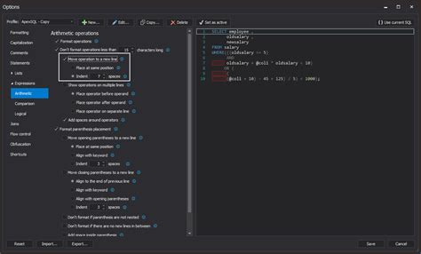 SQL Formatting Standards Capitalization Indentation Comments Parenthesis