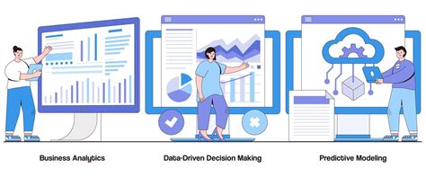 Premium Vector Business Analytics Datadriven Decision Making Predictive Modeling Concept With