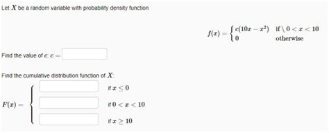 Solved Let X Be A Random Variable With Probability Density Chegg