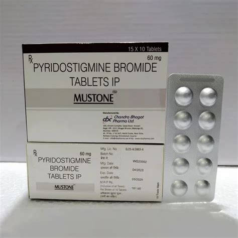 Mustone Pyridostigmine Bromide Tablets Ip 60 Mg At Best Price In Mumbai