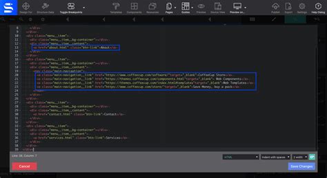 Learn To Modify A Custom Code Menu CoffeeCup Software