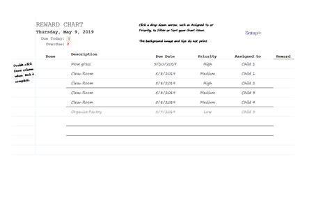 免费 Reward Chart Example 样本文件在 免费 Reward Chart Example 样本文件在