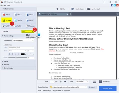 How To Convert Word To Multipage TIFF Image