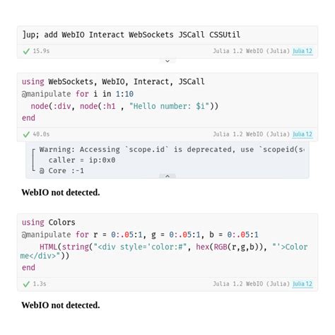 julia environments nextjournal