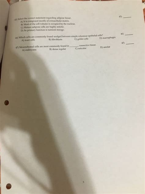 Solved Select The Correct Statement Regarding Adipose Chegg