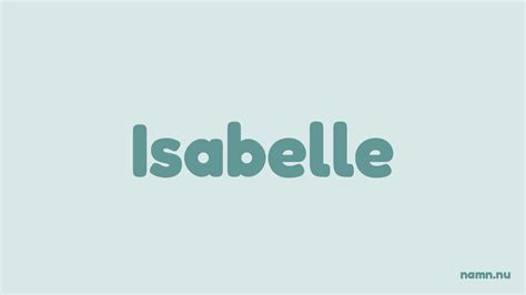Isabelle betydelse hur många heter statistik namn nu