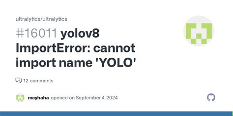 Yolov8 Importerror Cannot Import Name Yolo · Issue 16011