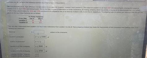 Answered 1 Formulate But Do Not Solve The Bartleby