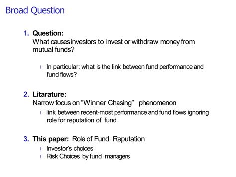 apoorva javadekar role of reputation for mutual fund flows ppt