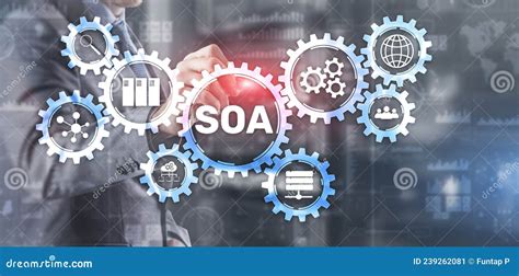 SOA Service Oriented Architecture Under Principle Of Service Encapsulation Stock Illustration