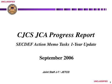 Ppt Cjcs Jca Progress Report Secdef Action Memo Tasks 1 Year Update