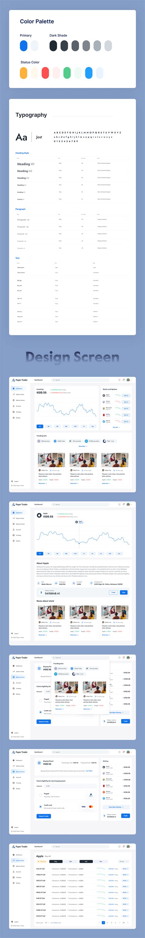Paper Trader Web Application Dashboard Design On Behance