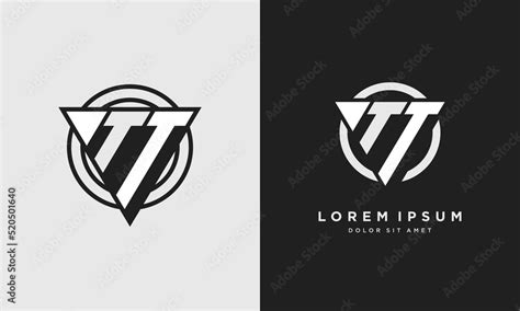 Letter Tt Triangle Logo Icon Modern Stylish Monogram Design Stock Vector Adobe Stock