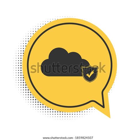 Black Cloud Shield Check Mark Icon Stock Vector Royalty Free Shutterstock