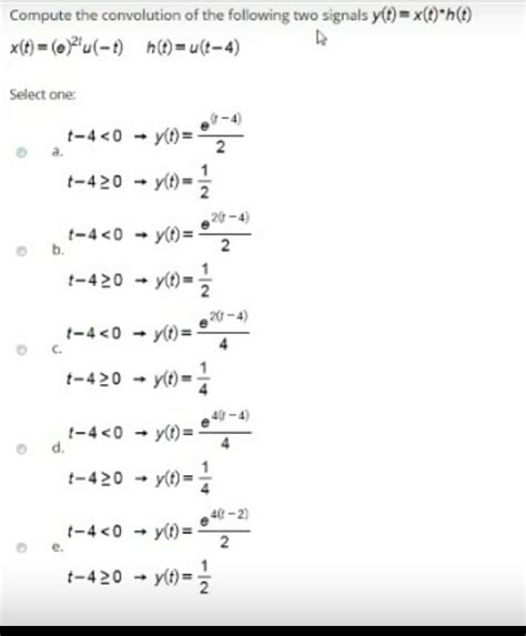 Solved Compute The Convolution Of The Following Two Signals