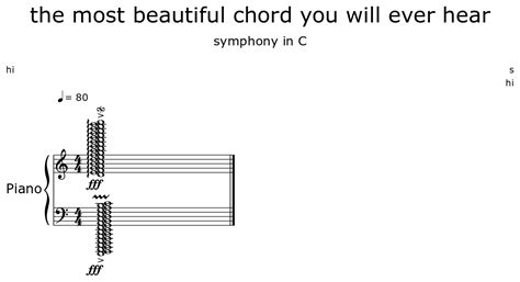 The Most Beautiful Chord You Will Ever Hear Sheet Music For Piano