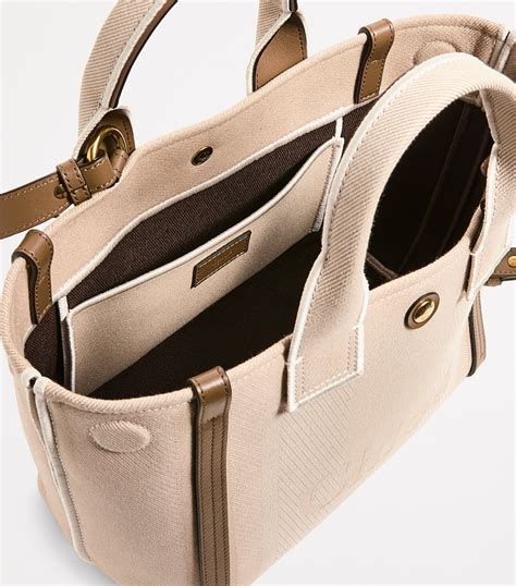 Chloé Beige Small Canvas Carry Tote Bag Harrods Us