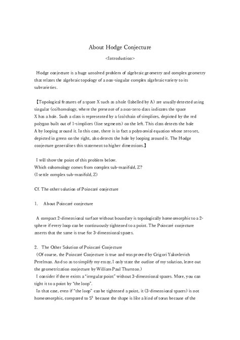Pdf Hodge Conjecture