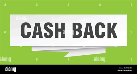 cash back sign cash back paper origami speech bubble cash back tag cash back banner stock