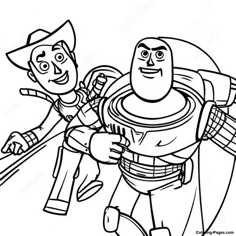 Woody And Buzz Lightyear Adventure Coloring Page Coloring
