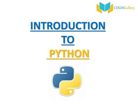 Introduction To Python Ppt