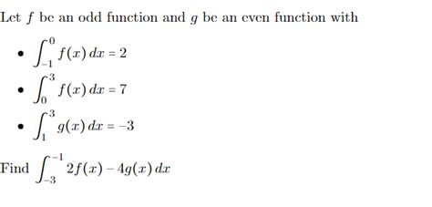 Solved Let F Be An Odd Function And G Be An Even Function Chegg