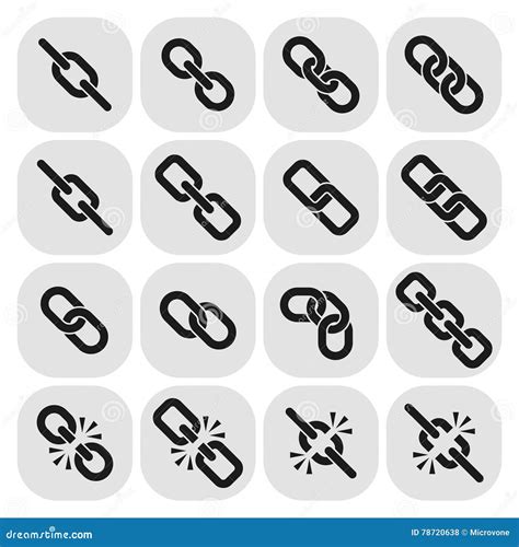 Web Link Hyperlink Chain Vector Icons Stock Vector Illustration Of Figure Black 78720638