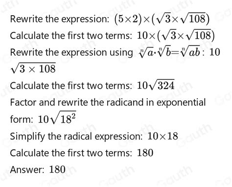 Solved Simplify 5sqrt 3 2sqrt 108 [math]