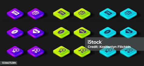 스타 미식 축구 공 미국 독립 기념일 방패 별과 노트북 아이콘으로 메달을 설정합니다 벡터 3차원 형태에 대한 스톡 벡터 아트 및