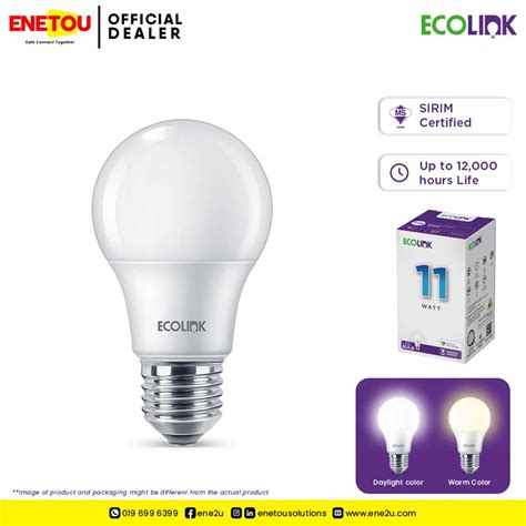 Ecolink 11w Led Bulb E27 230v 3000k 6500k Shopee Malaysia Ecolink 11w Led Bulb E27 230v 3000k 6500k Shopee Malaysia