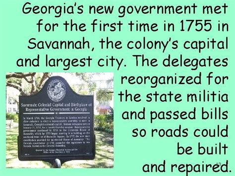 Georgias Colonial History Ss 8 H 2 The