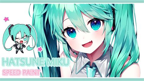 Hatsune Miku Speed Painting Youtube
