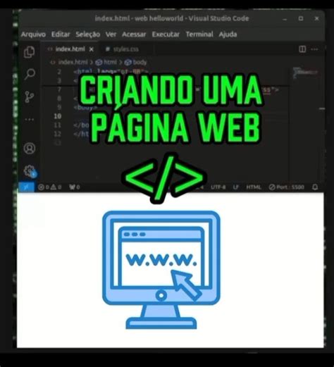 Criando Uma Página Web Html E Css Programação Informatica Html Css