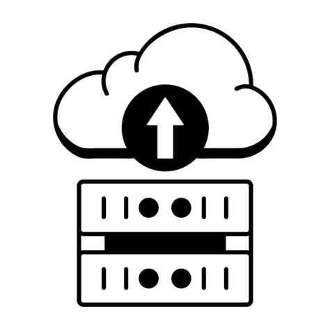 premium vector data hosting line icon