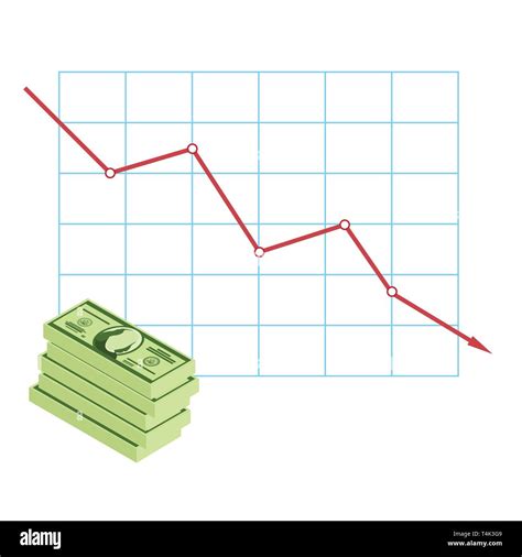 Money Dollar Reduction Chart Graph Information Graphic Chart Stock Vector Image And Art Alamy