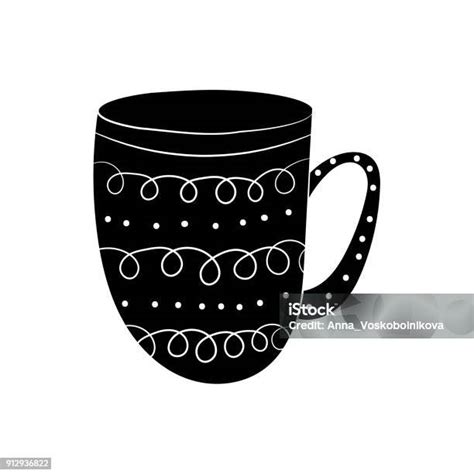 벡터 차 커피 우유의 컵의 스 칸디 나 비아 스타일 손을를 설정 합니다 고립 된 단색 개체 12월에 대한 스톡 벡터 아트 및 기타 이미지 Istock
